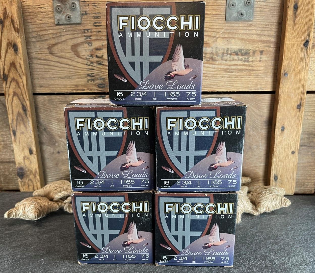 125 Fiocchi 16 Gauge 7.5 Shot / 2-3/4" Dove Loads - harveysauctions.com