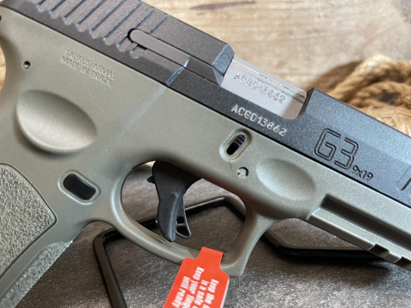 Taurus G3 OD Green 4" 9mm - NEW - harveysauctions.com