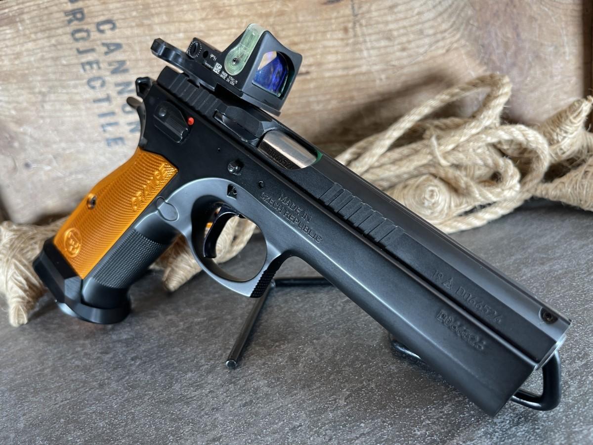 CZ CZ-75 Tactical Sport 5.4" .40S&W w/ Trijicon RMR optic, in original ...