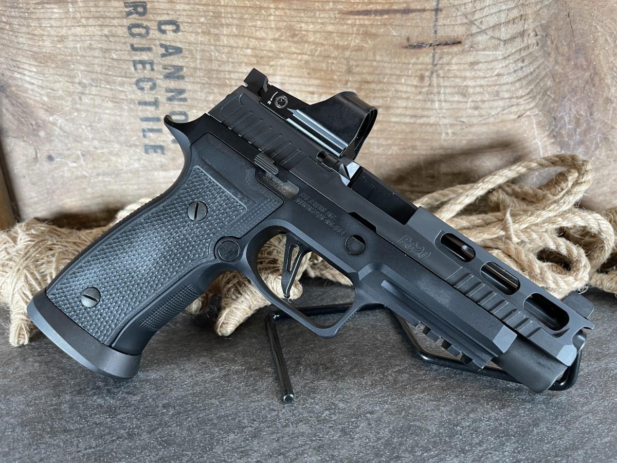 Sig Sauer P320 AXG Pro 4.7" 9mm w/ red dot optic, in original case ...