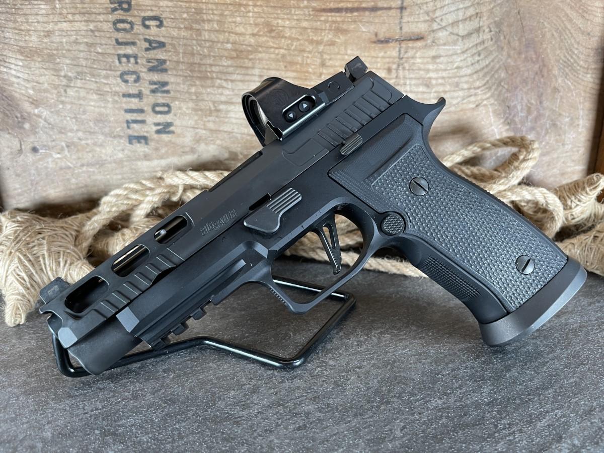 Sig Sauer P320 AXG Pro 4.7" 9mm w/ red dot optic, in original case ...