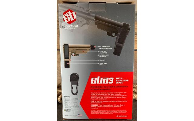 New SB Tactical SBA3 Pistol Brace - harveysauctions.com