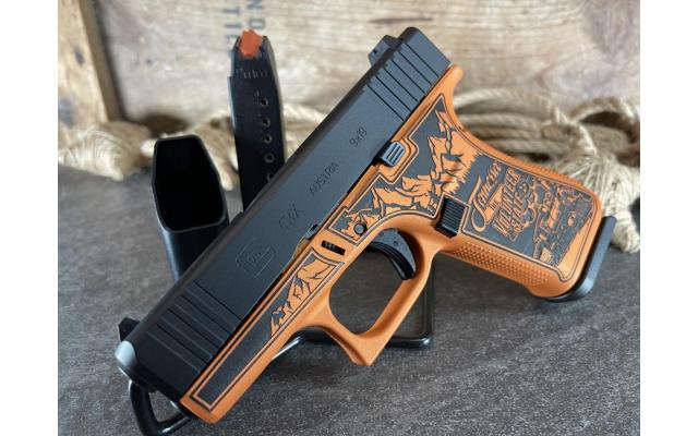 Glock 43X 3.39" 9mm, Tennessee Orange - NEW! - harveysauctions.com