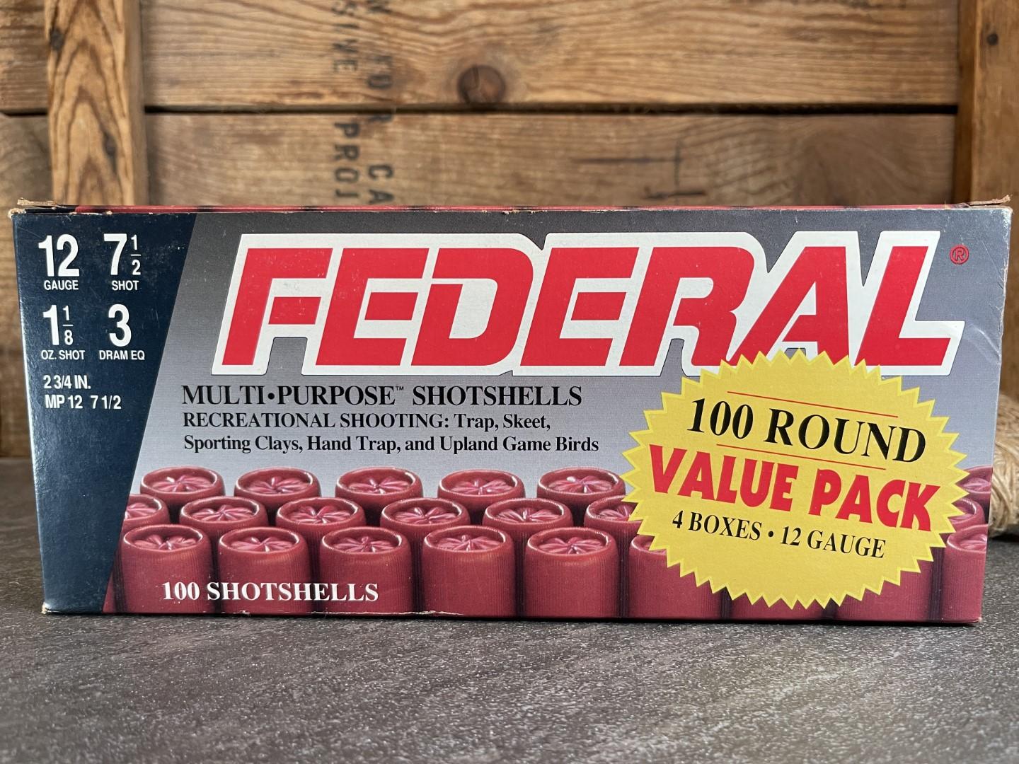 100rds Federal 12 Gauge Shells - harveysauctions.com