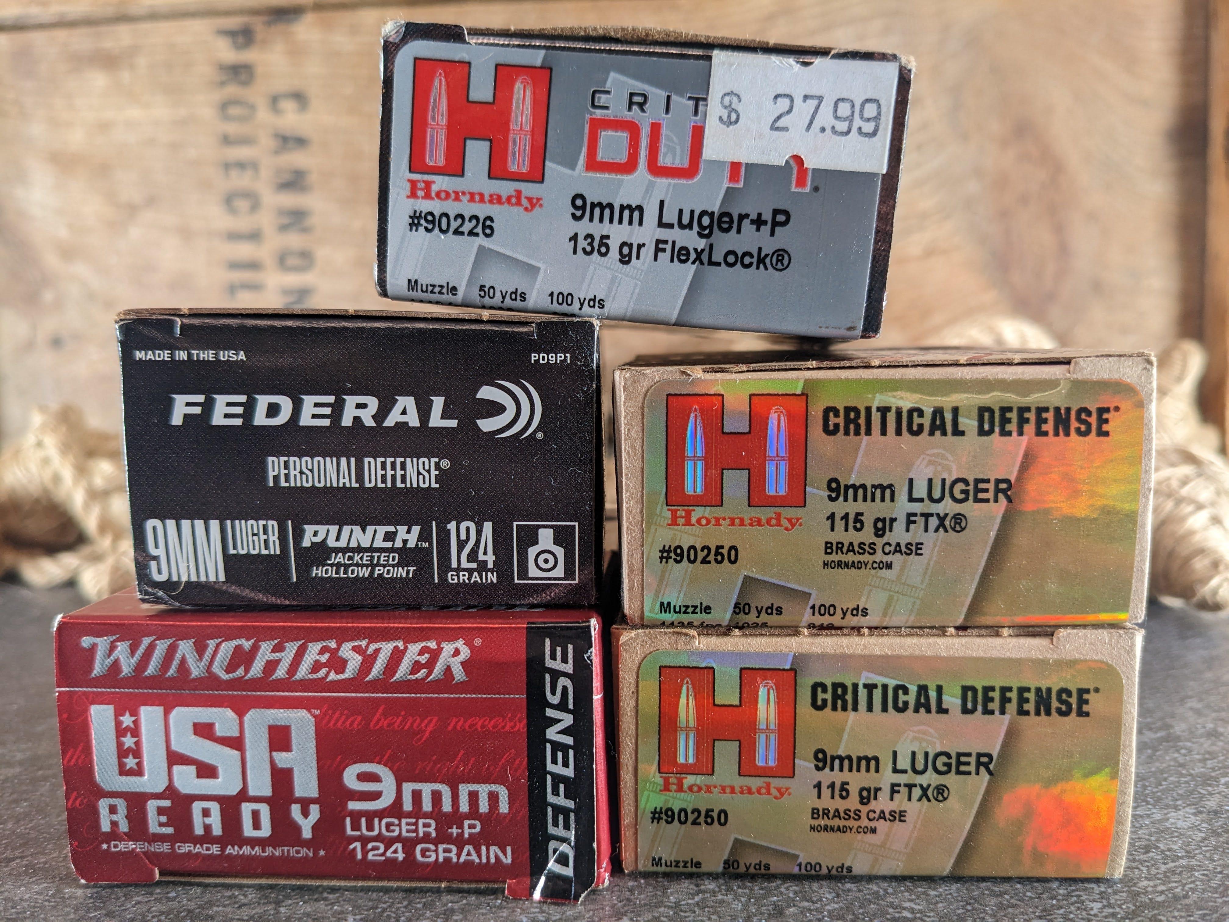 115 Round Sample of 9mm Defense Ammunition - harveysauctions.com