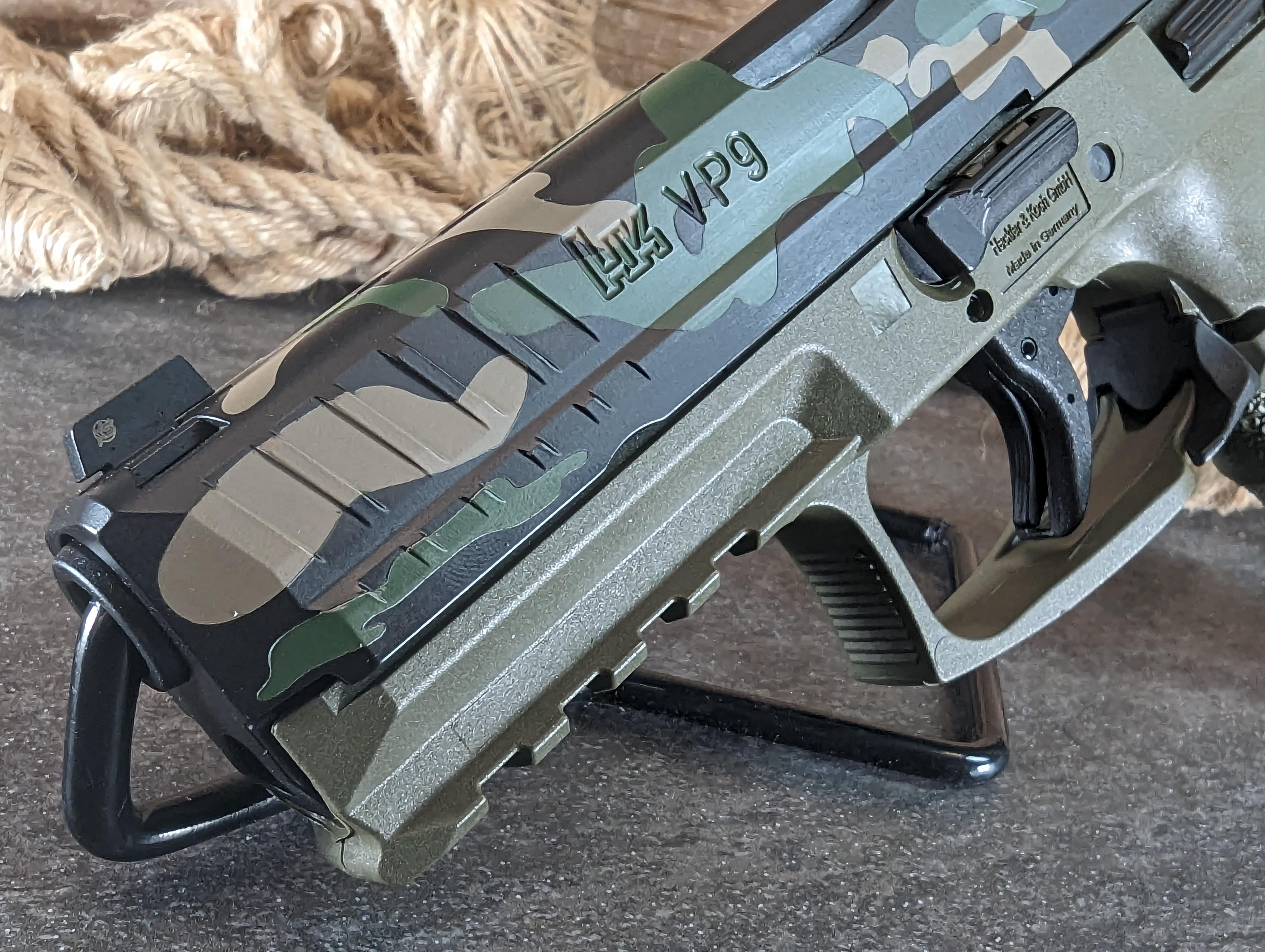 New Heckler & Koch VP9 9mm in OD Green Camo - harveysauctions.com