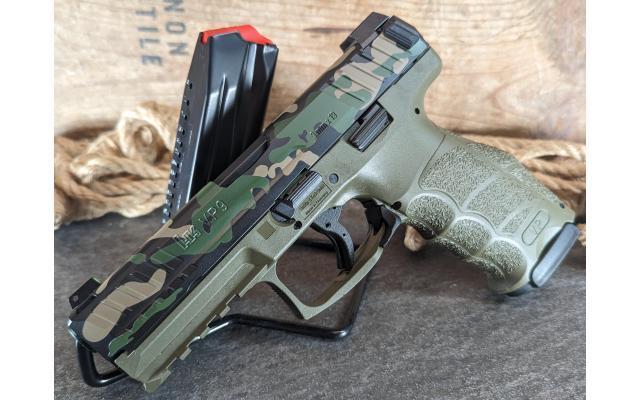 New Heckler & Koch VP9 9mm in OD Green Camo - harveysauctions.com