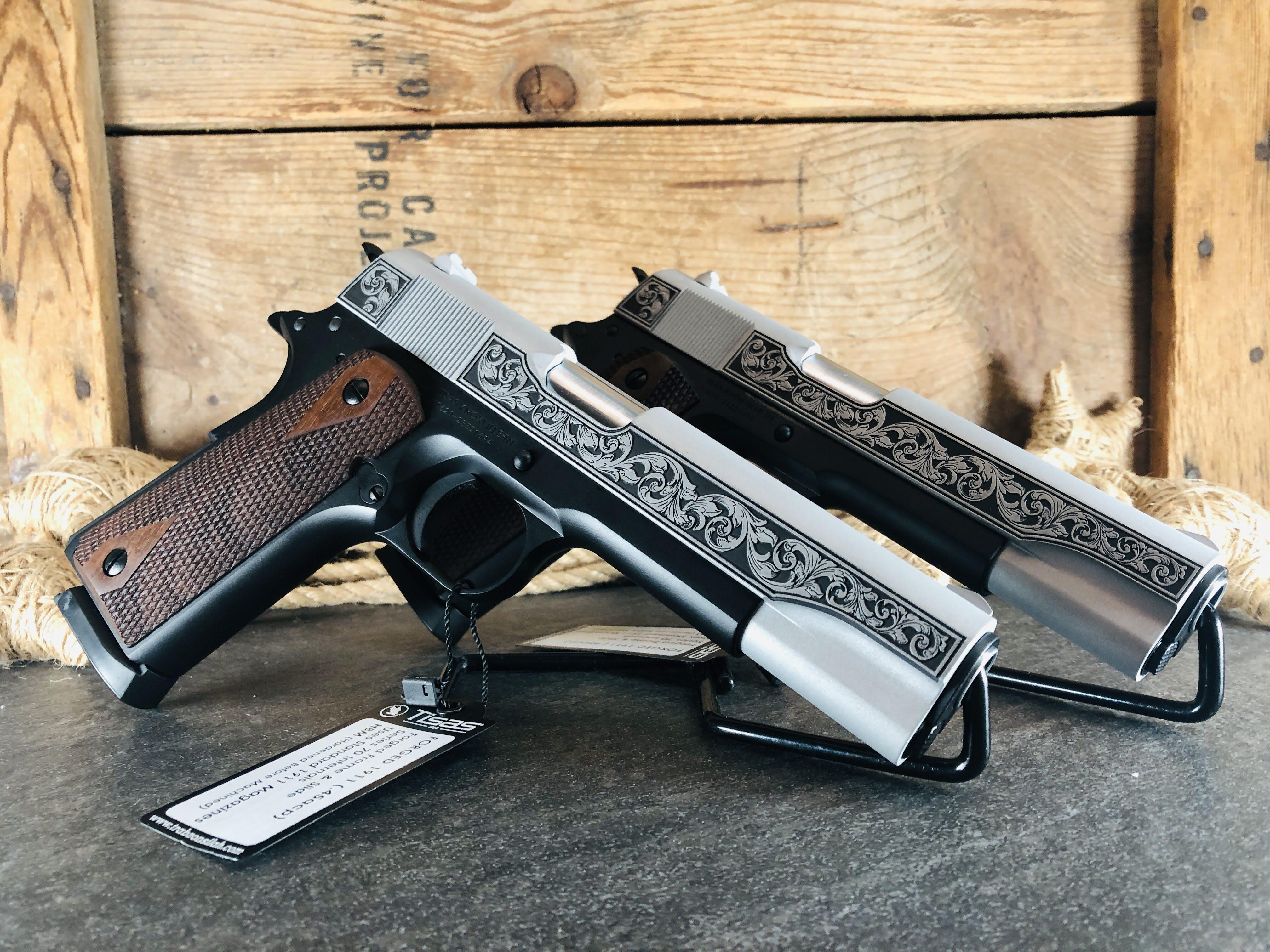 New Pair of Sequential Serial Numbered Tisas 1911a1 Filigree Handguns ...