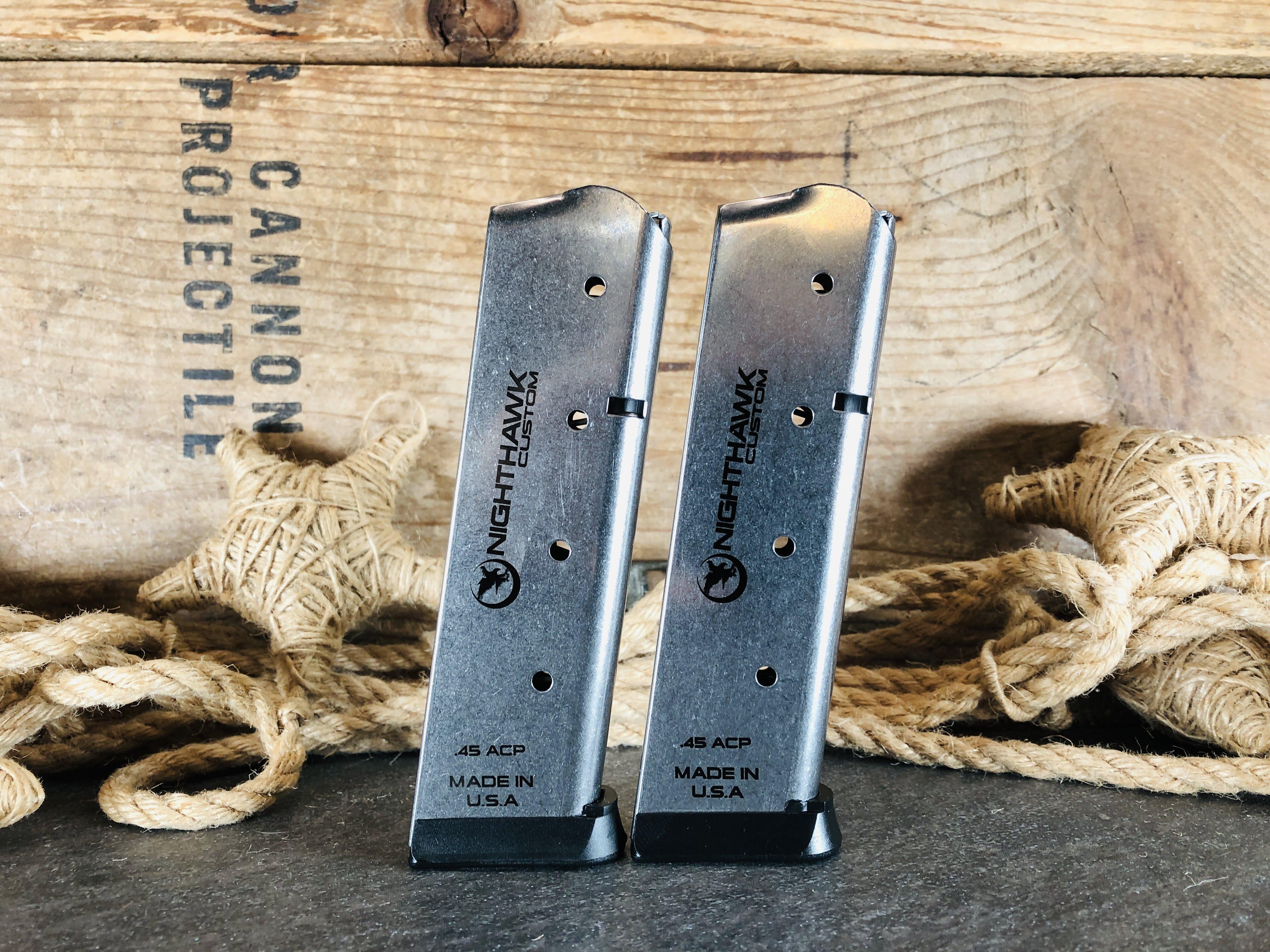 Two New NightHawk 1911.45ACP Eight Round Capacity Magazines ...