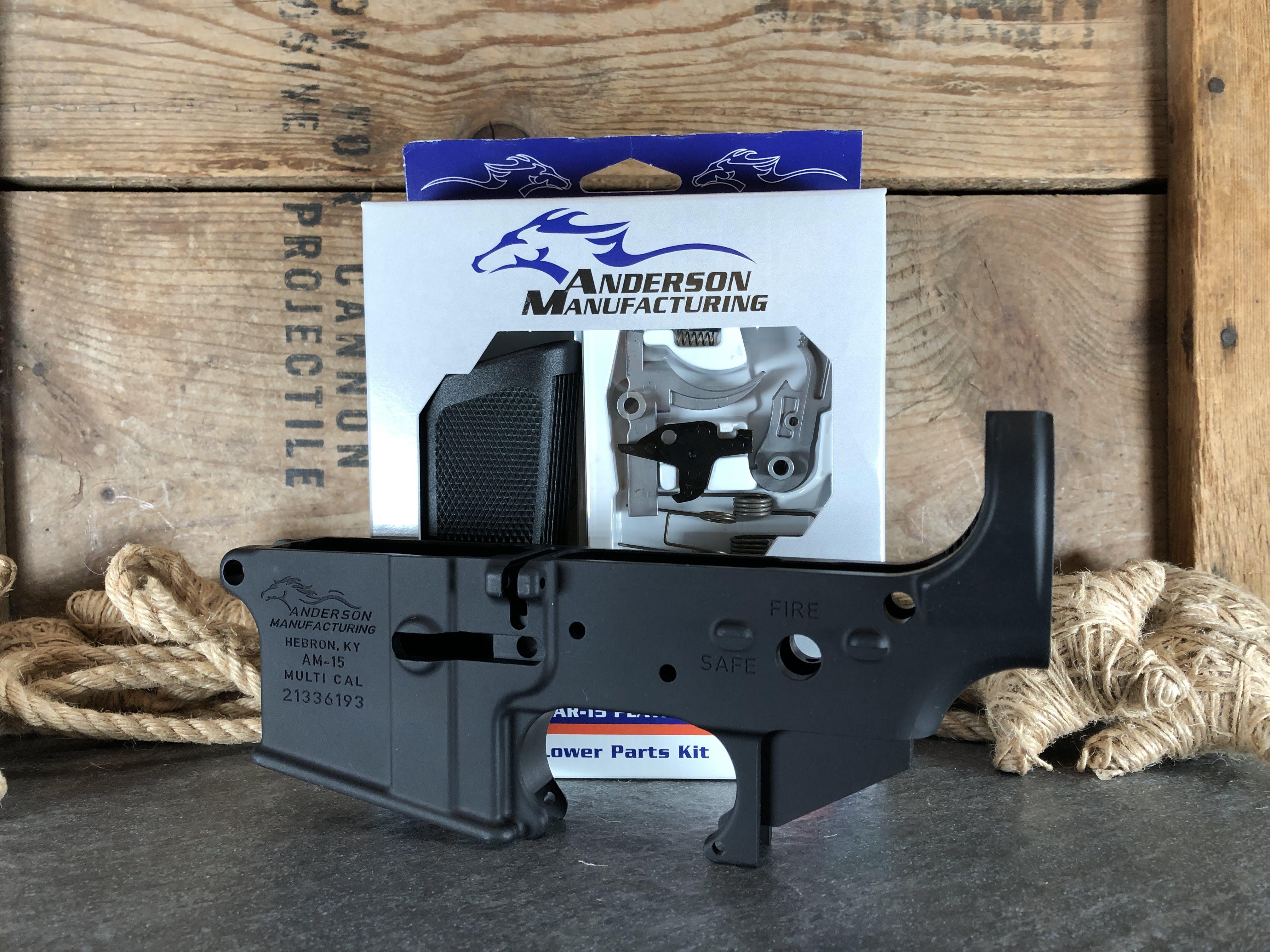New Anderson AM15 Stripped Lower Receiver & New Anderson Lower Parts ...