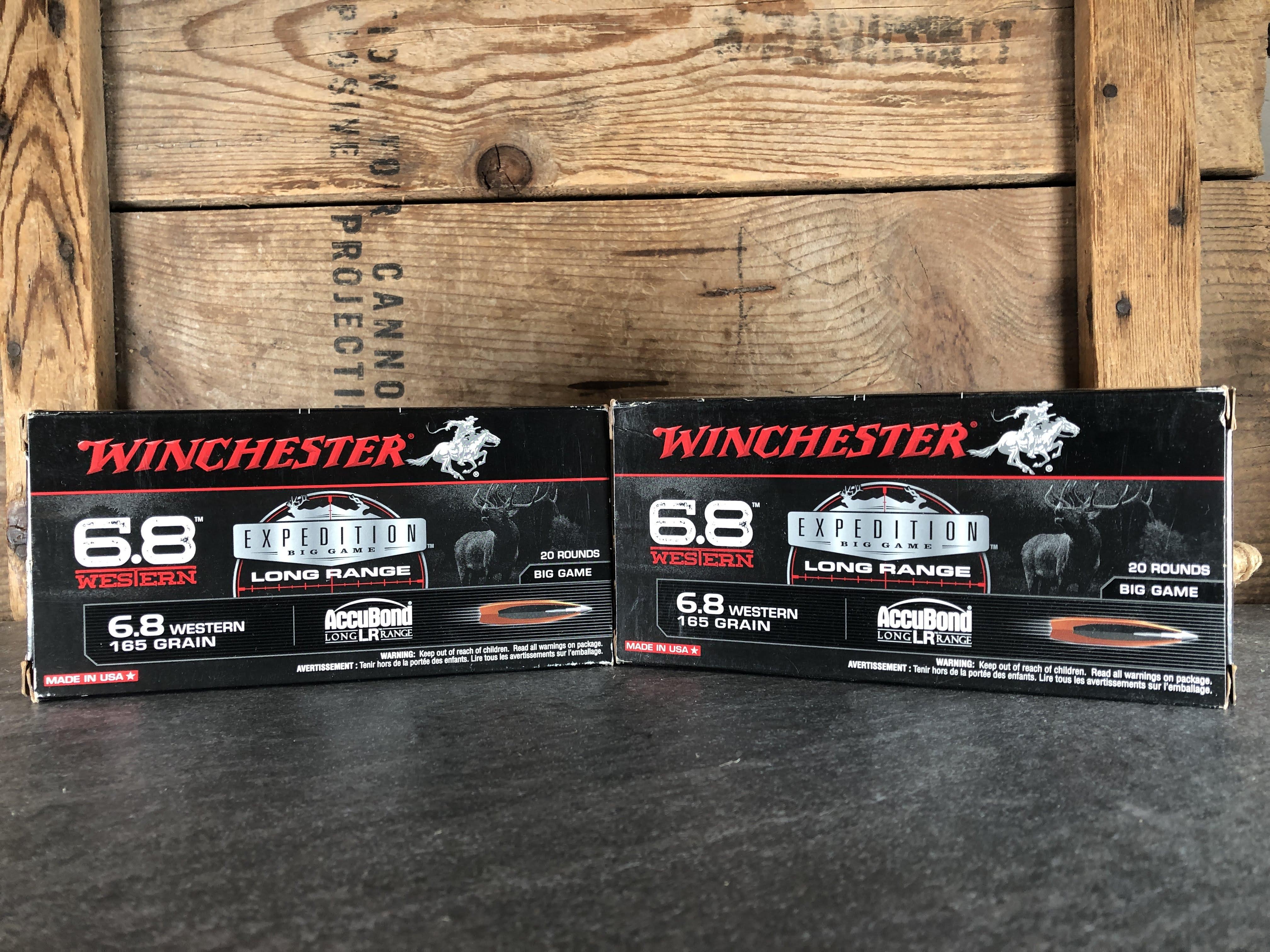 40 Rounds Winchester 6.8 Western 165gr Accubond Ammunition ...