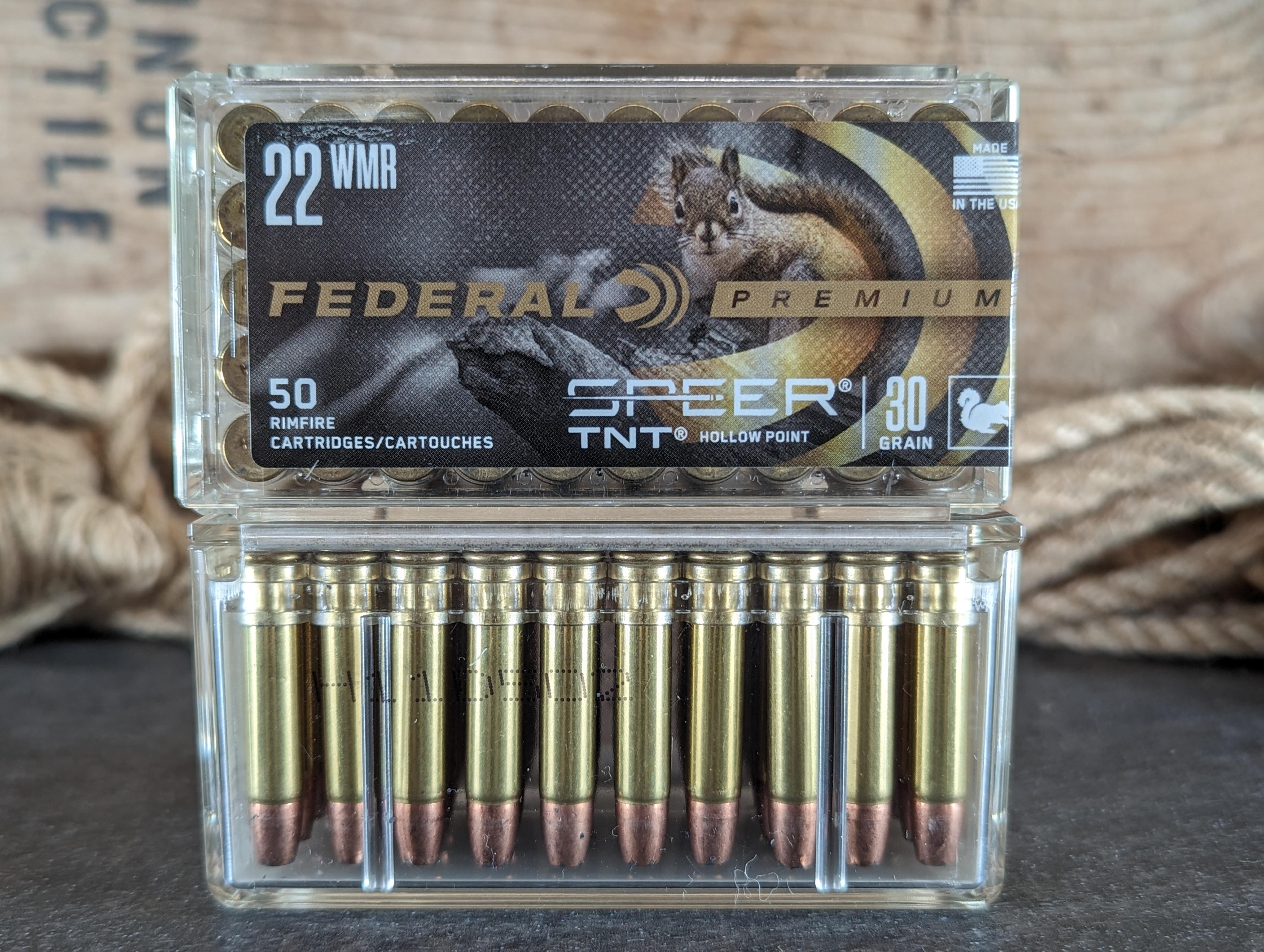 100 Rounds of Federal TNT 30Gr .22WMR HP Ammo - harveysauctions.com