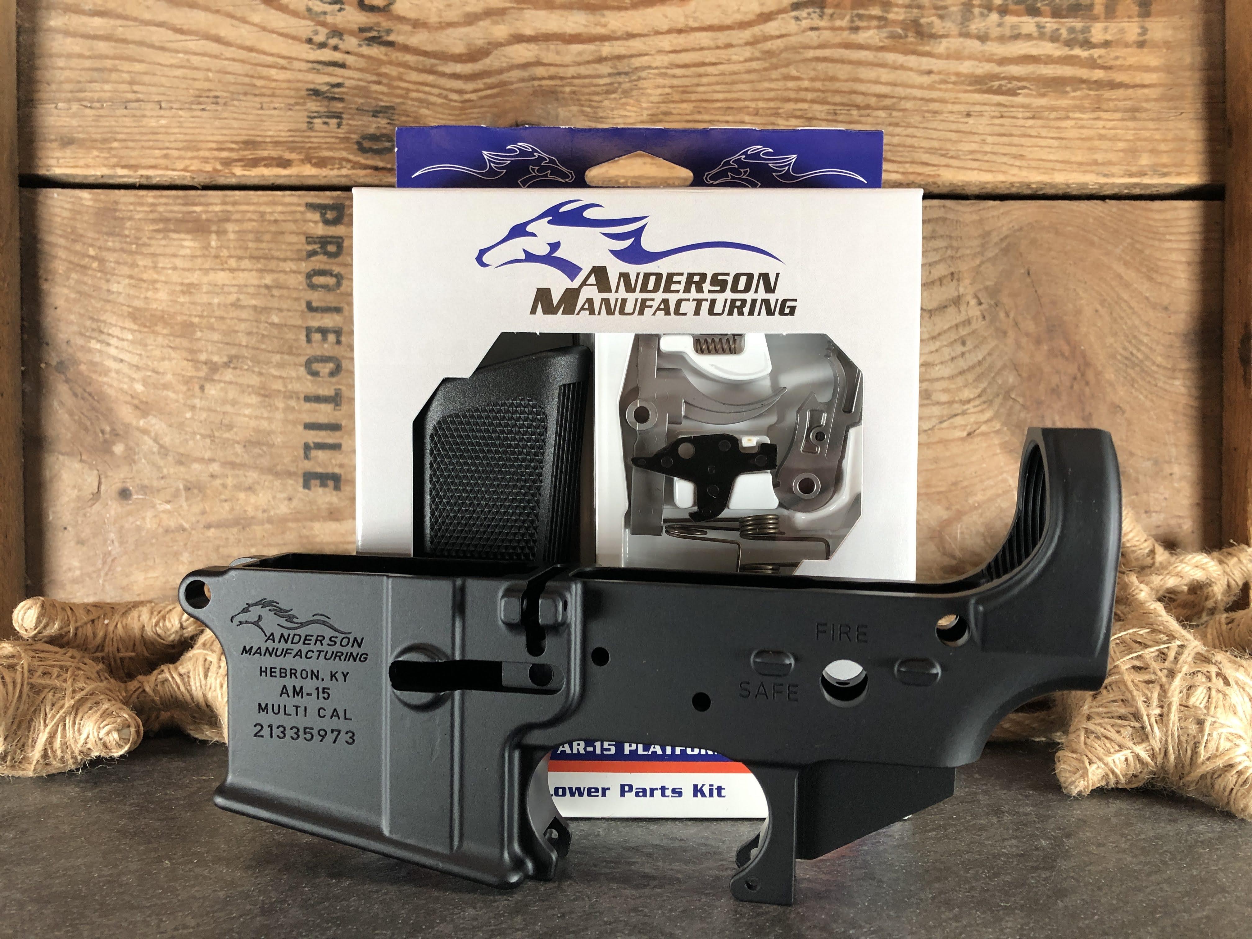 New Anderson AM15 Stripped Lower Receiver & New Anderson Lower Parts ...