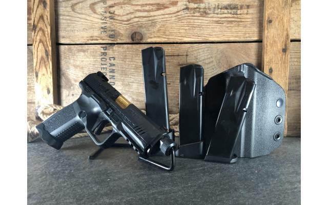 Pre-owned Canik TP9 Elite Combat 9mm in Hard Case - harveysauctions.com