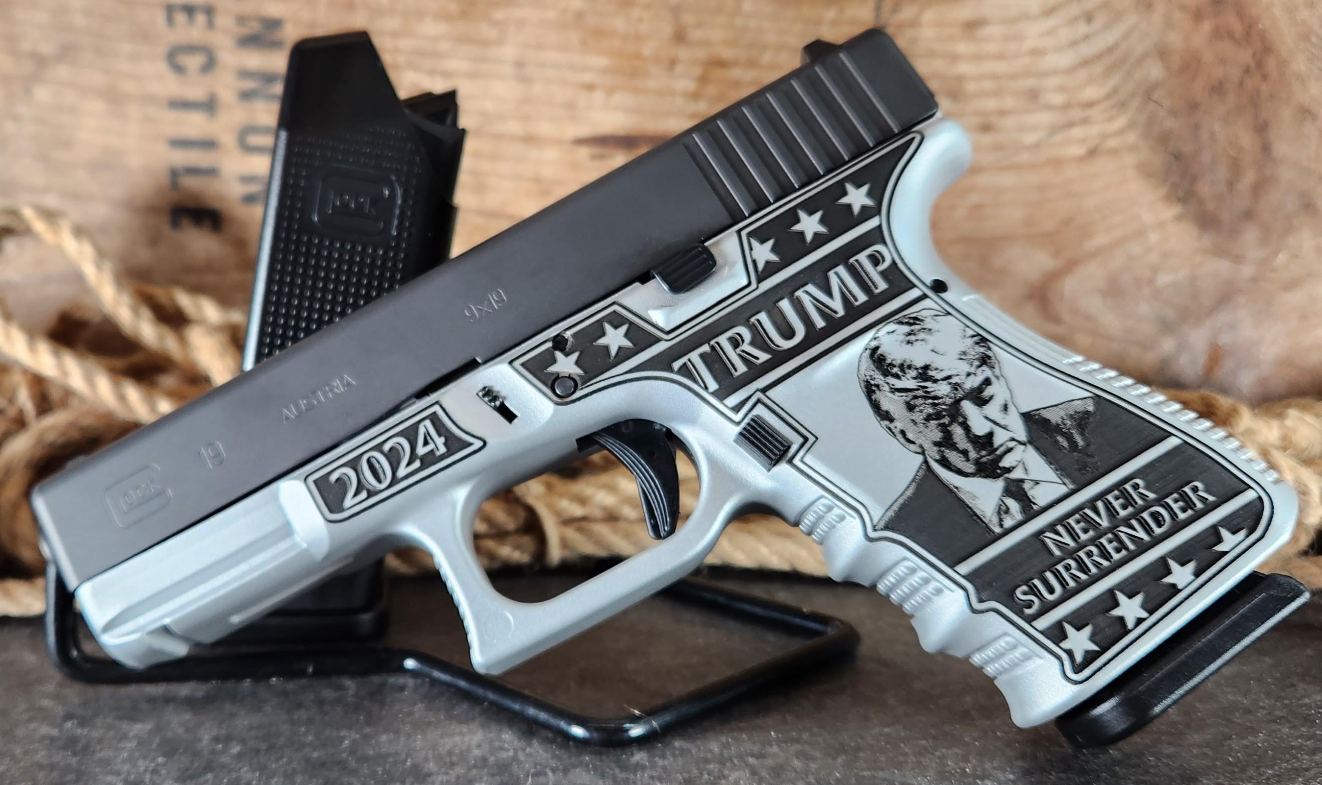 New Glock 19 Gen 3 "Trump 2024 Mug Shot" 9 MM - harveysauctions.com