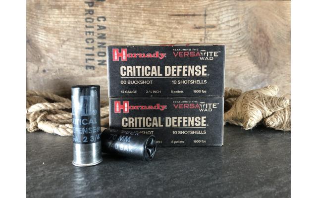 20 Rounds of Hornady Critical Defense 12GA 00Buck 2-3/4" Ammunition ...