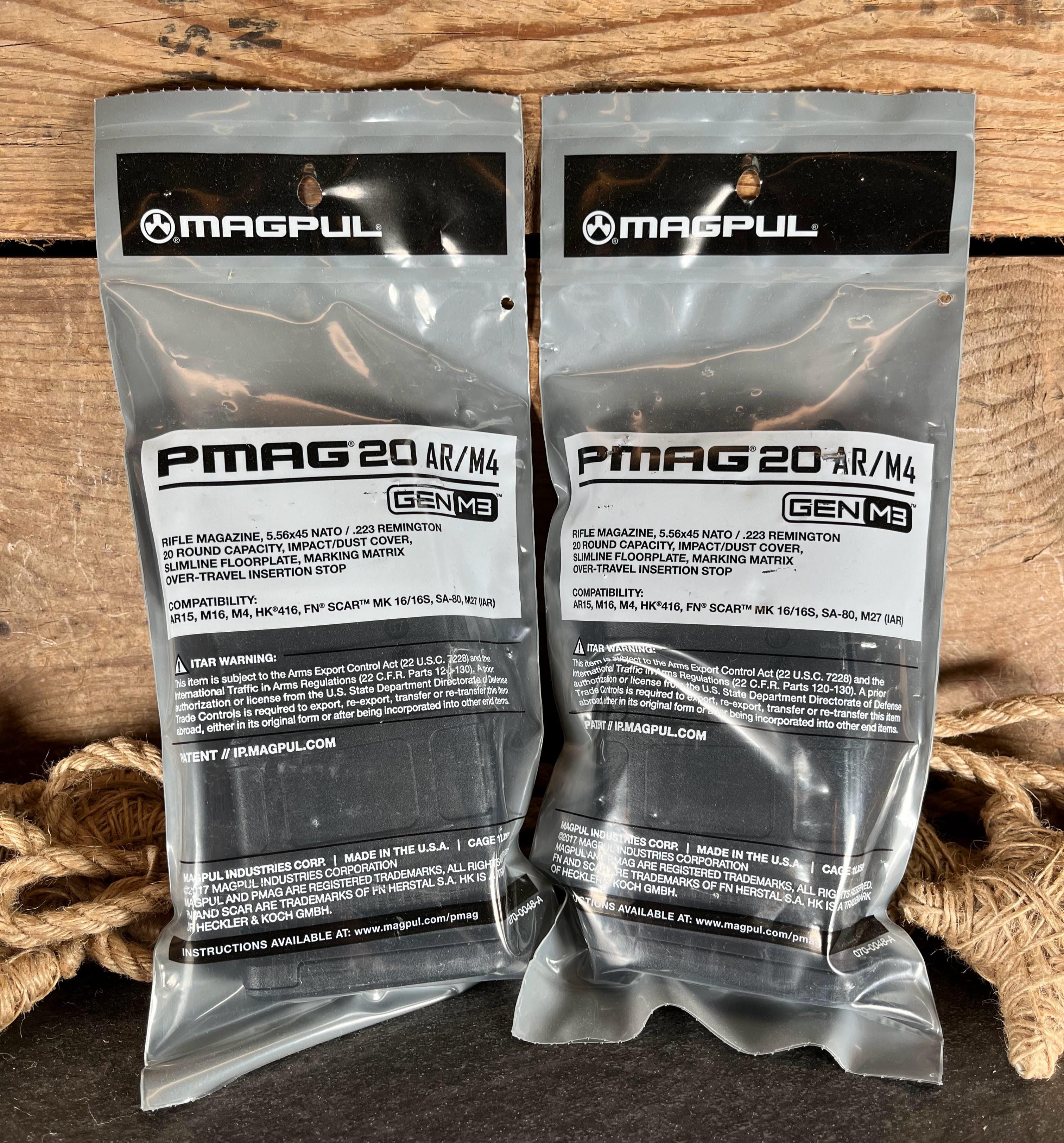 Two New Magpul PMAG 20Rd AR Magazines - harveysauctions.com