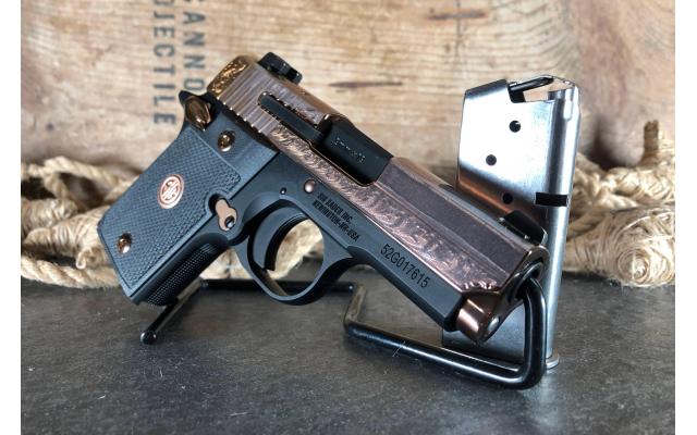 New Sig Sauer P938 Rose Gold Engraved .380acp - harveysauctions.com