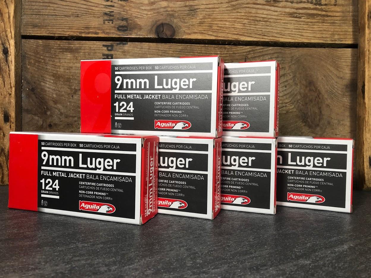 300 Rounds of Aguila 9mm 124GR FMJ ammunition - harveysauctions.com