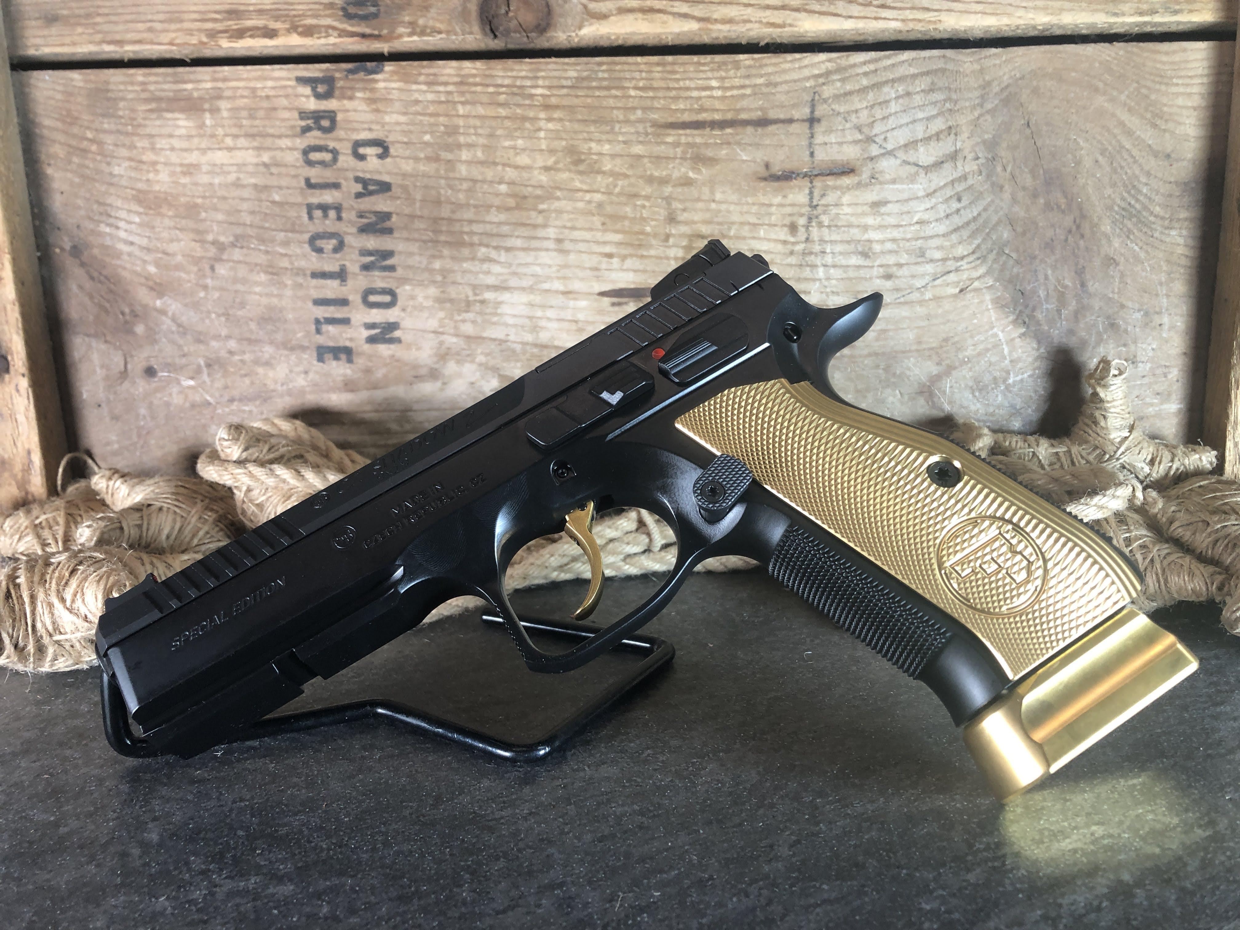 New CZ Shadow 2 Gold Digger 9mm - harveysauctions.com