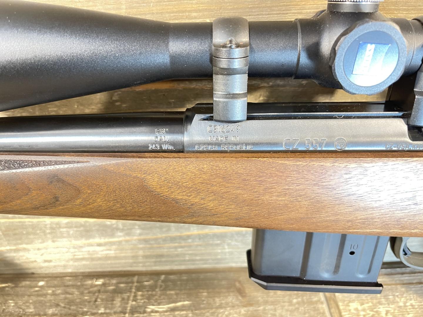 CZ 557 Varmint 25.6" .243WIN, in original box w/ Carl Zeiss Conquest 6. ...