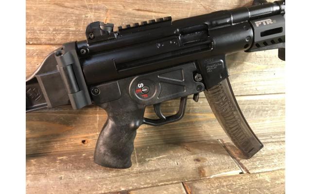 Pre-owned PTR9 Pistol 9mm W/ SBT5KA Folding Brace - harveysauctions.com